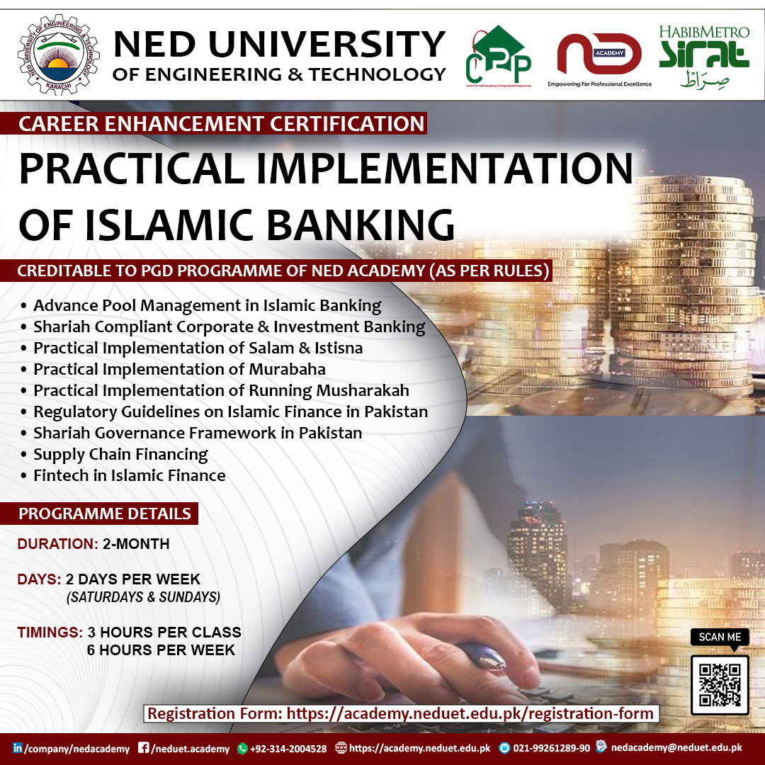 Practical Implementation of Islamic Banking | NED Academy - CCEE | CMPP | PTMC